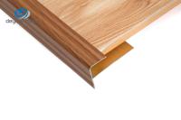 China F Shaped T6 Aluminum Stair Nosing Edge Trim Wood Grain Surface Treatment Powder Coating for sale