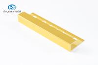 China CQM Aluminium Floor Edge Trim Strip , T6 Aluminium Brushed Gold for sale