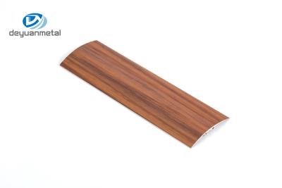 China 2mm Thickness Aluminium Floor Edge Trim Surface Treatment Wood Grain Anti Slip for sale