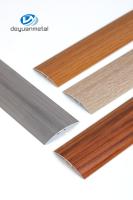 China 2mm Thickness Aluminium Floor Edge Trim Surface Treatment Wood Grain Anti Slip for sale