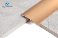 China Custom Size Aluminium Flooring Profiles Gold Color Anodized Surface Treatment for sale