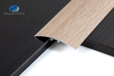 China 6463 Aluminium Flooring Profiles Threshold Strip Transition Trim Laminate Carpet Surface Treatment Wood Grain for sale