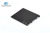 China Brushed Aluminium Skirting Trim 6063 Aluminium Floor Skirting Surface Treament Brushed Bright Black Color for sale