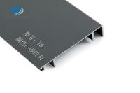 China Waterproof 6463 Aluminum Skirting Board With No Countersunk Drilled Sand Feeling Gray Color for sale