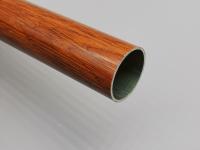 China Wooden Grain Aluminum Pipe Tube Antirust Electrophoresis Surface 6061 T6 powder coating for sale