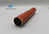 China Wooden Grain Aluminum Pipe Tube Antirust Electrophoresis Surface 6061 T6 powder coating for sale