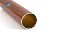 China Antirust 6063 Aluminum Tube , Tempered 3 Inch Aluminum Pipe Wooden Grain for sale