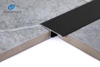 China Kitchen Cabinet Aluminum T Profiles 7.5mm Height Oem Available Black Color For Floor Decoration for sale