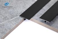 China Kitchen Cabinet Aluminum T Profiles 7.5mm Height Oem Available Black Color For Floor Decoration for sale