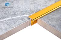 China Anodized  Extruded Aluminum T Channel 0.7-1.2mm Thickness ODM Available gold color with curve for sale