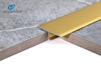 China 6063 T5 Extruded Aluminum T Slot With color gold Electroscopes Treatment Transition Trim for sale