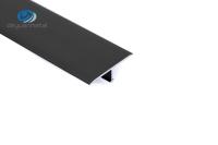China 6063 Aluminum T Profiles 4mm Height 5--20μM Anodized Black Color for sale