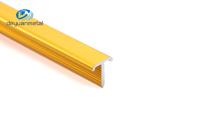 China Golden 6063 Aluminum T Profiles ISO9001 Approved 10.5mm Height for sale