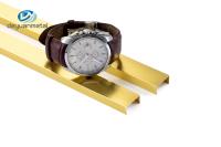 China Anodized Aluminum U Profile Channel 0.8-1.2mm Thickness 6063 Alu Material Gold Color for sale