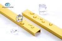 China Anodized Aluminum U Profile Channel 0.8-1.2mm Thickness 6063 Alu Material Gold Color for sale