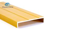 China Golden Anodised Aluminium U Channel , GB U Section Aluminium Extrusion for sale