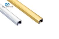 China 10mm Width T6 Aluminium U Channel Profile Bright Gold For Demarcation Line for sale
