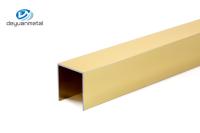 China 0.8mm Thickness Aluminum U Profiles Electrophoresis Treatment For Wall And Floor Decoration for sale