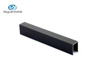 China 6063 Aluminium U Shaped Tile Trim For Floor Or Wall Decoration Black Color for sale