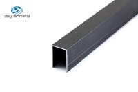 China 6063 Aluminium U Shaped Tile Trim For Floor Or Wall Decoration Black Color for sale