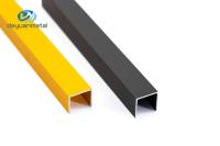 China 2.4m Length Aluminium Channel Profiles Electrophoresis Treatment Gold Color For Wall Floor Decoration for sale