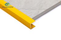 China 2.4m Length Aluminium Channel Profiles Electrophoresis Treatment Gold Color For Wall Floor Decoration for sale