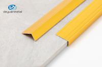 China Anodized Aluminium L Profiles Golden Color 2.5m Length Alu6063 Material for sale