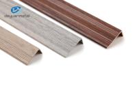 China Aluminum Stright Angel Alloy Profiles Powder Coating Wall Trims Wooden Grain 1cm Height for sale
