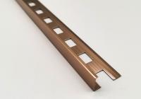 China L Shaped Aluminium Extrusion Straight Edge Tile Trim With Holes 10mm Height for sale