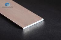 China 6063 Exterior Door Floor Trim Antirust GB Approved Flat Bar 4mm Rose Gold for sale