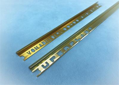 China Arc Shape Aluminium Corner Trim Profiles Golden Polishing +-0.15mm Precision for sale