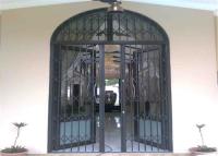 China Customized Aluminium Security Door Frame With Powder Coating Grey ISO SGS for sale