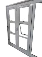 China Aluminium South Africa Casement Window Profiles Powder Coating White for sale