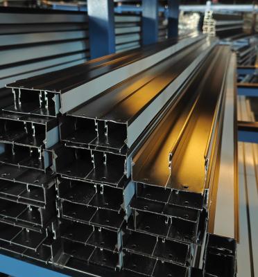 China Aluminium Patio Window Extrusions Profiles Powder Coating Bronze for sale