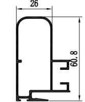 China Aluminium Profile with Alloy 6063 Powder Coating for Patio Doors and Windows for sale