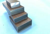 China Wooden Grain Square Aluminum Extrusions With Alloy 6060 6061 6063 6082 for sale