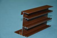 China 6063-T5 Aluminium Extrusion Profile For Residential Building With Wooden Color for sale
