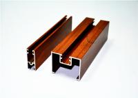 China Custom Wood Grain Aluminium Door And Window Profiles Supporting Powder Coating / Polishing for sale