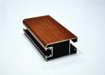 China Commercial Wood Grain Aluminum Extrusion Profile for Casement Window 6063 T6 for sale