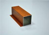 China Wooden Grain Aluminum Window Extrusion Profiles For Restaurant for sale