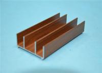 China Powder Coating 6063-T5 Wood Grain Aluminium Extrusion Profiles for sale