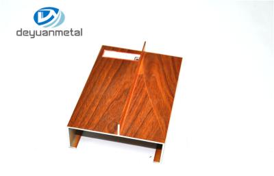 China 6063 T5 / T6  Wood Grain  Aluminum Extrusions Profile For Windows , G B/75237 for sale