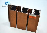 China High Precision Wood Grain Aluminum Profiles Polishing For Doors / Window for sale