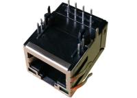 China KRU1T041X-44 LF RJ45 Single Port Ethernet Modular Jack With 100M Magnetic for sale