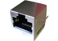 China KHU1S041F7 LF / KHU1S041Q6 LF Vertical RJ45 Jack 10 / 100 BASE-TX MAGNETICS for sale