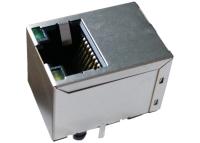 China HU1S041X LF Vertical RJ45 Jack with 10 / 100 BASE-TX MAGNETICS for sale