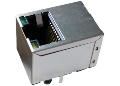 China HU1S041X LF Vertical RJ45 Jack with 10 / 100 BASE-TX MAGNETICS for sale