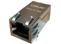 China HFJT1-1GPE-L12RL / LPJK6072AHNL 1x1 Tab-Up Gigabit PoE / PoE+ Long Body RJ45 for sale