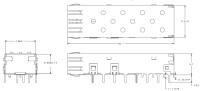 China 2227303-3 SFP Cage Connector 1x1 Port 4 Gb/S for sale