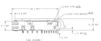 China 2170614-1 SFP Cage Assembly 1x1 Port 4 Gb/S Shielded With Light Pipe for sale